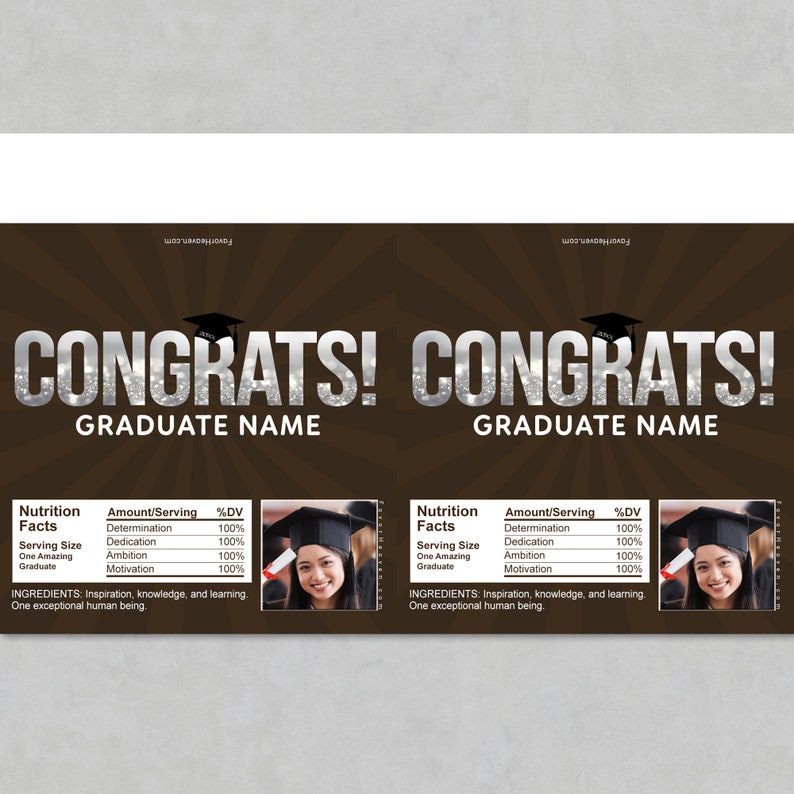 24 CUSTOM PERSONALIZED PRINTED Candy Bar Wrappers Your Text Your Photo ...