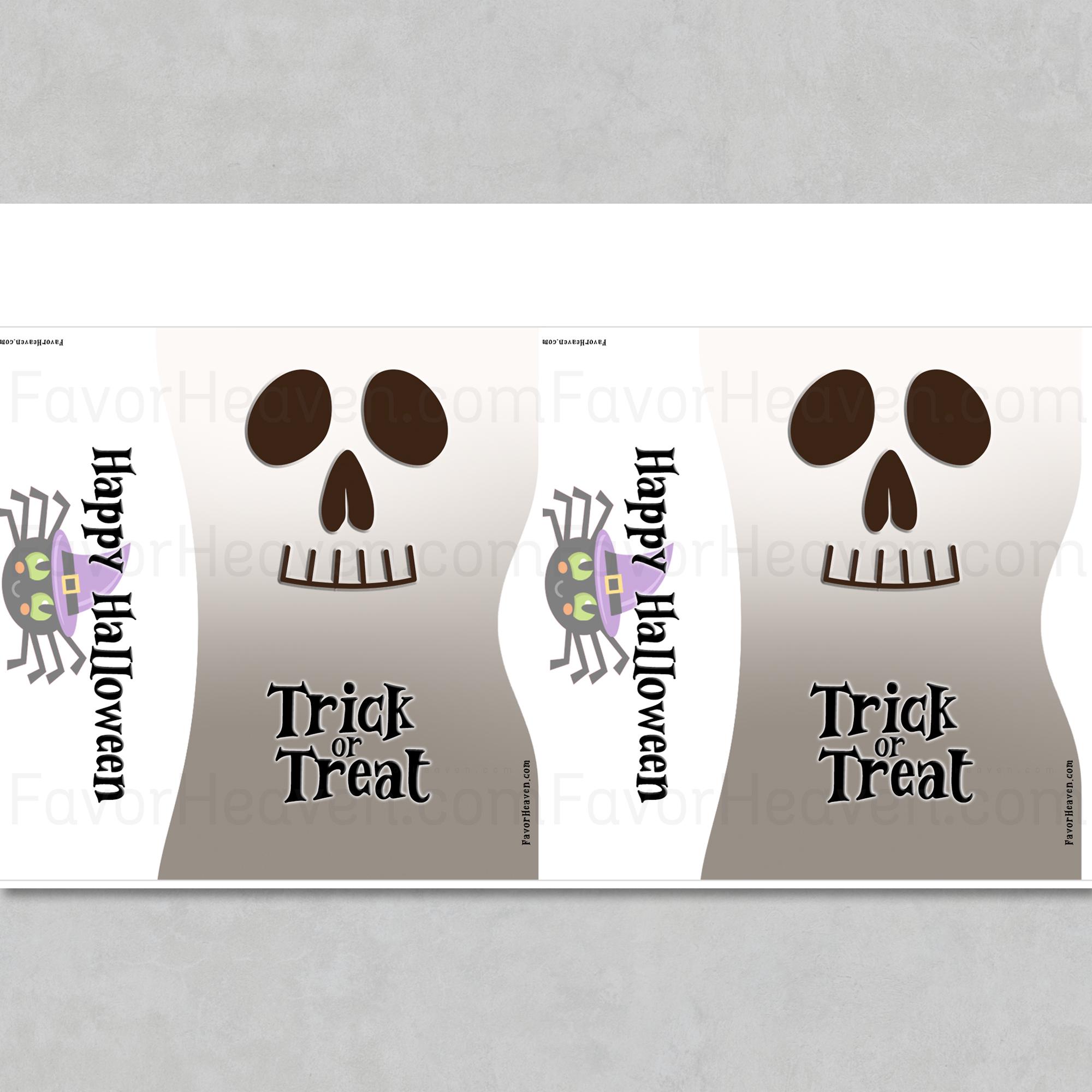4 Digital Download Printable Halloween Chocolate Candy Bar Wrappers ...