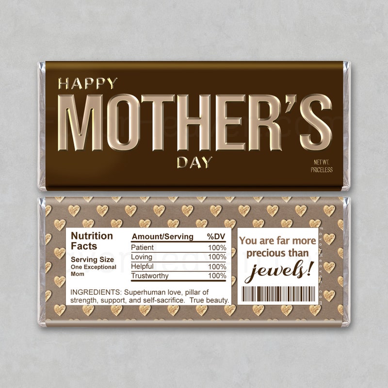 Mothers Day Candy Bar Wrappers - Etsy