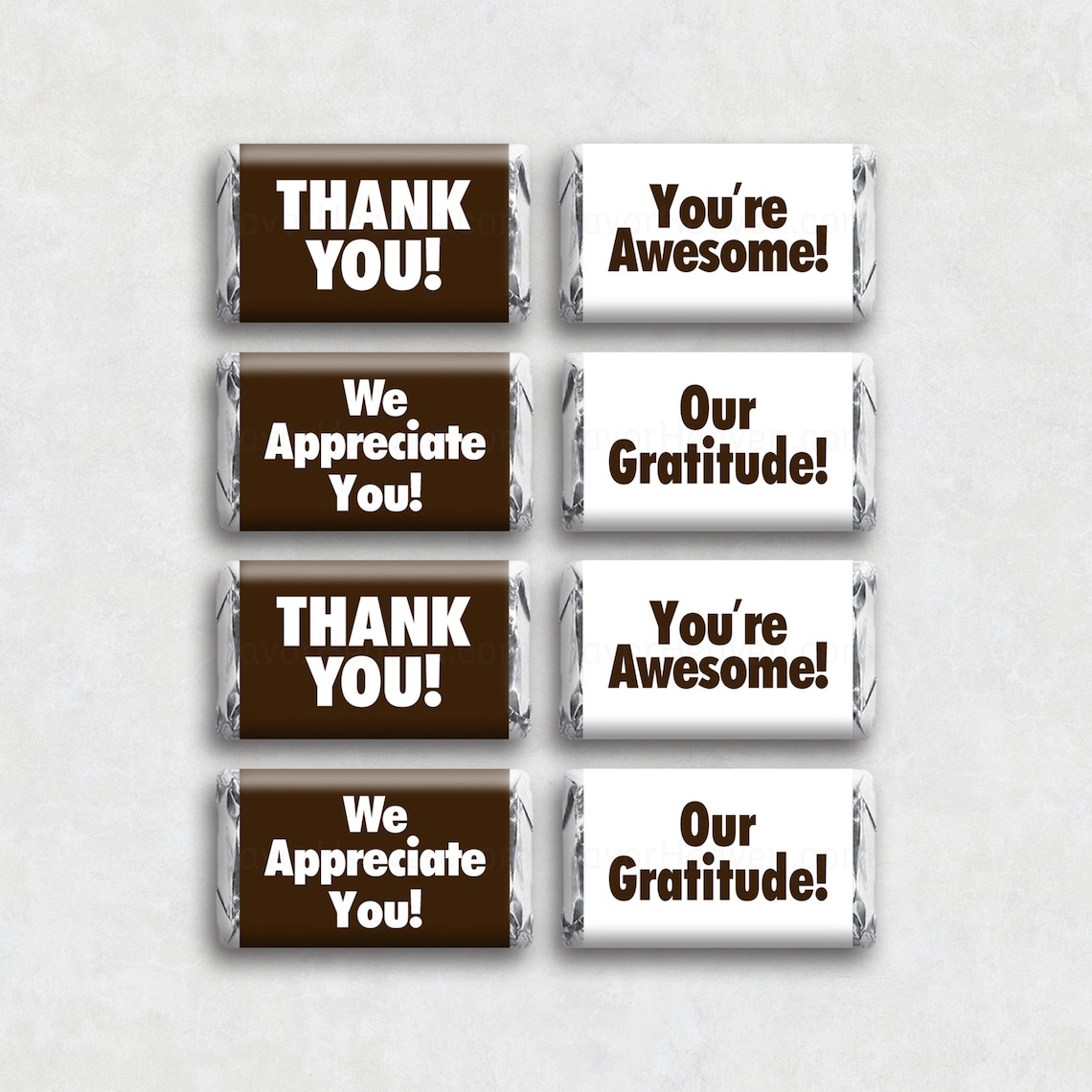 EMPLOYEE APPRECIATION THANK You Instant Download Printable Chocolate ...