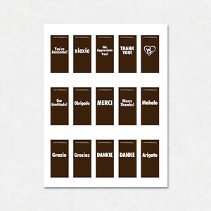 EMPLOYEE APPRECIATION THANK You Instant Download Printable Chocolate ...