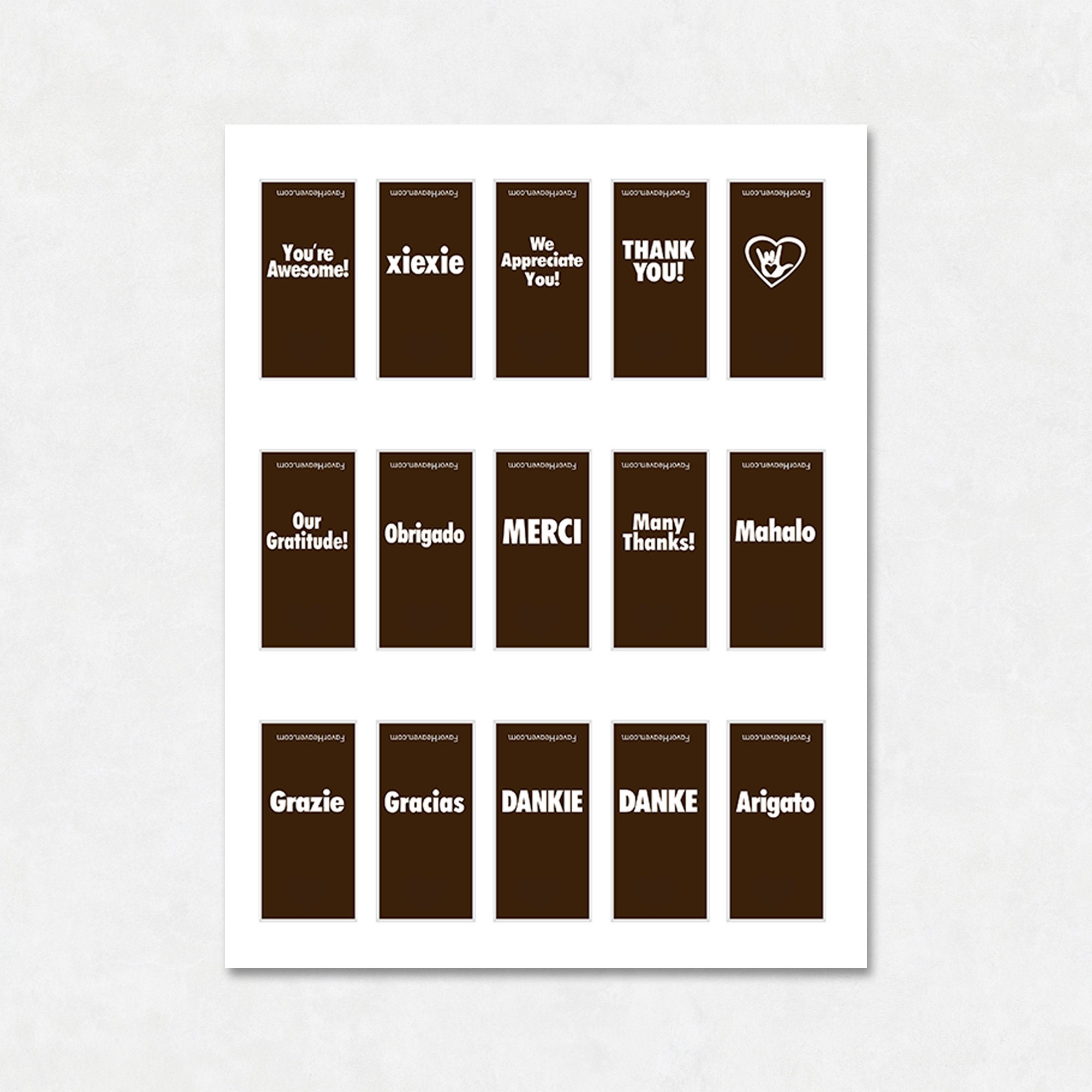 EMPLOYEE APPRECIATION THANK You Instant Download Printable Chocolate ...