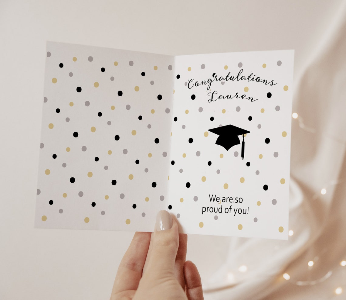 Graduation 2024 Custom Portrait Card Personalized Graduation Card ...