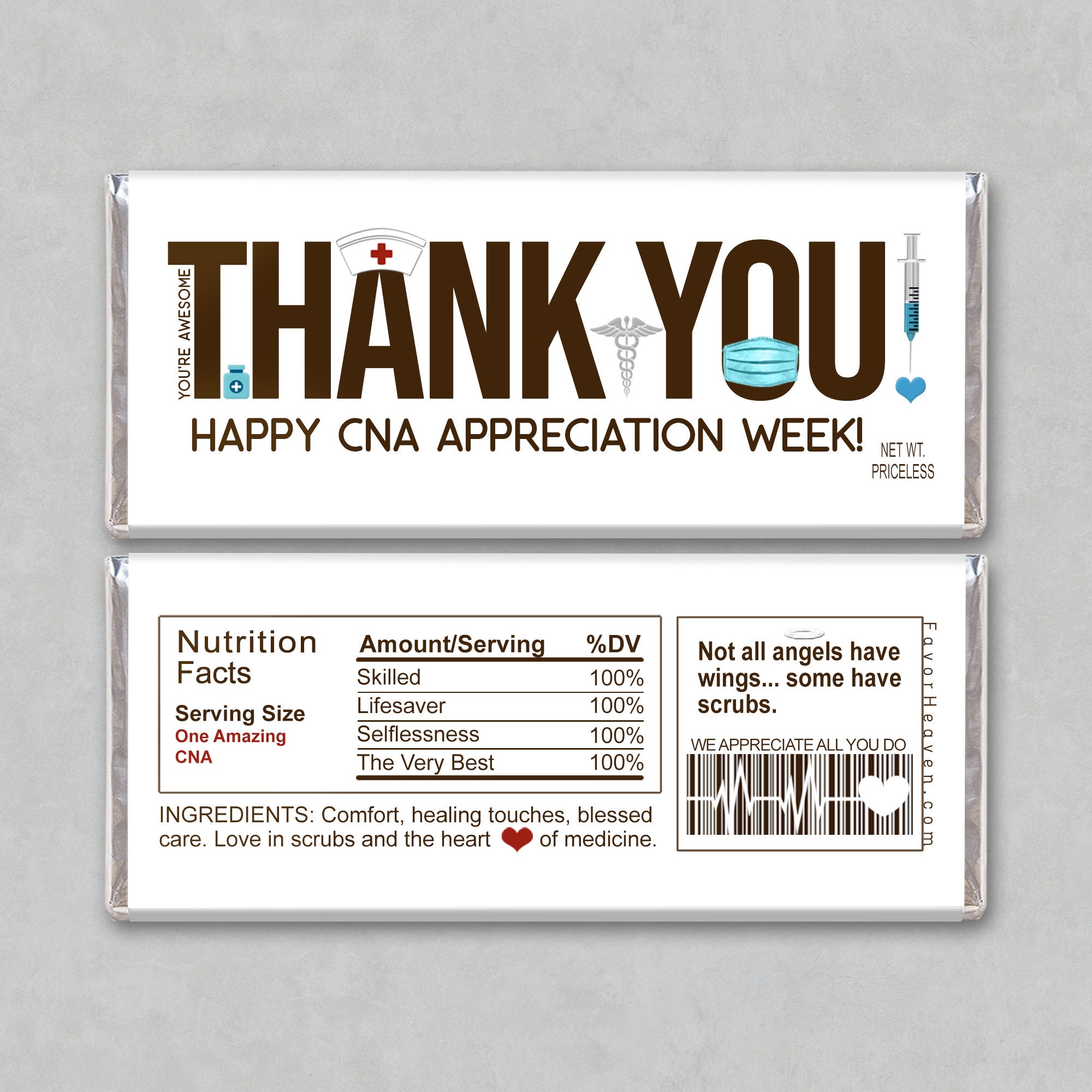 Happy CNA Appreciation Week Thank You Digital Download Candy Bar ...