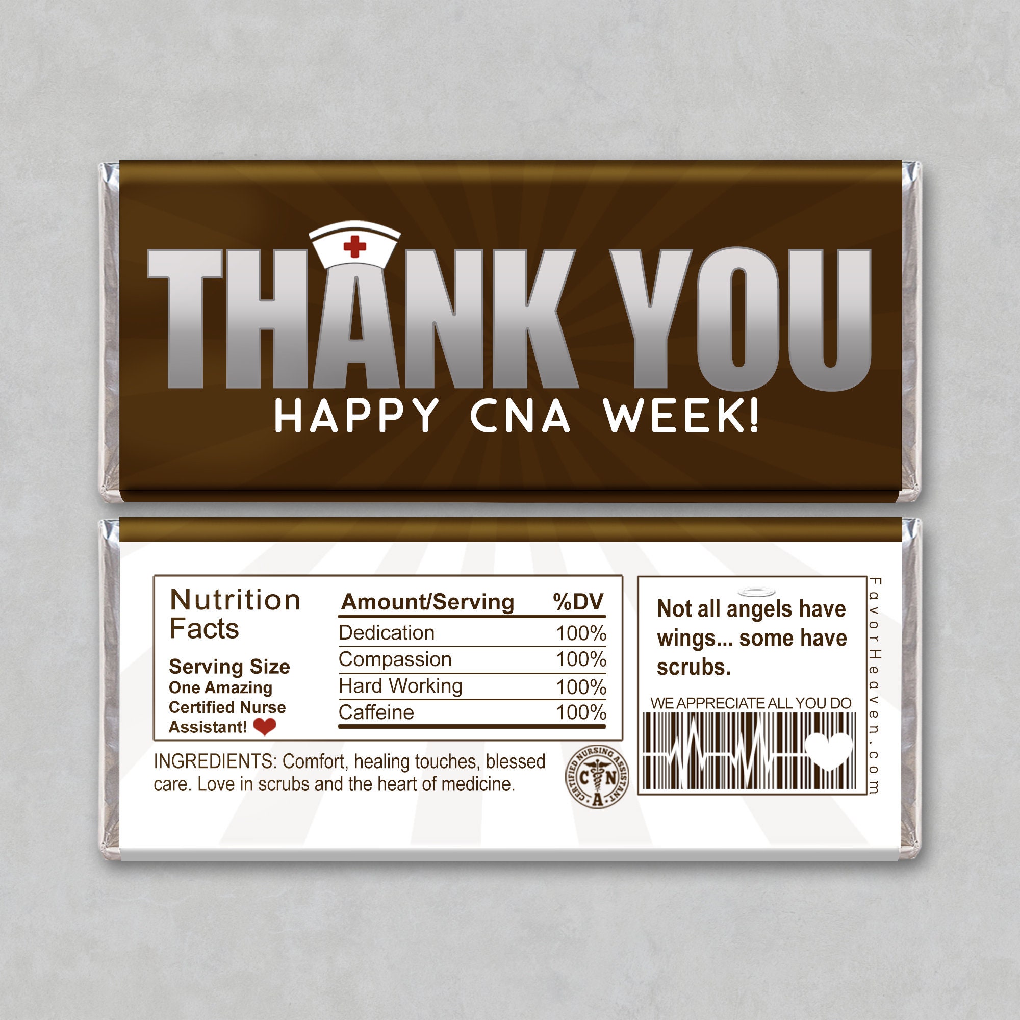 Happy CNA Appreciation Week Thank You Digital Download Candy Bar ...