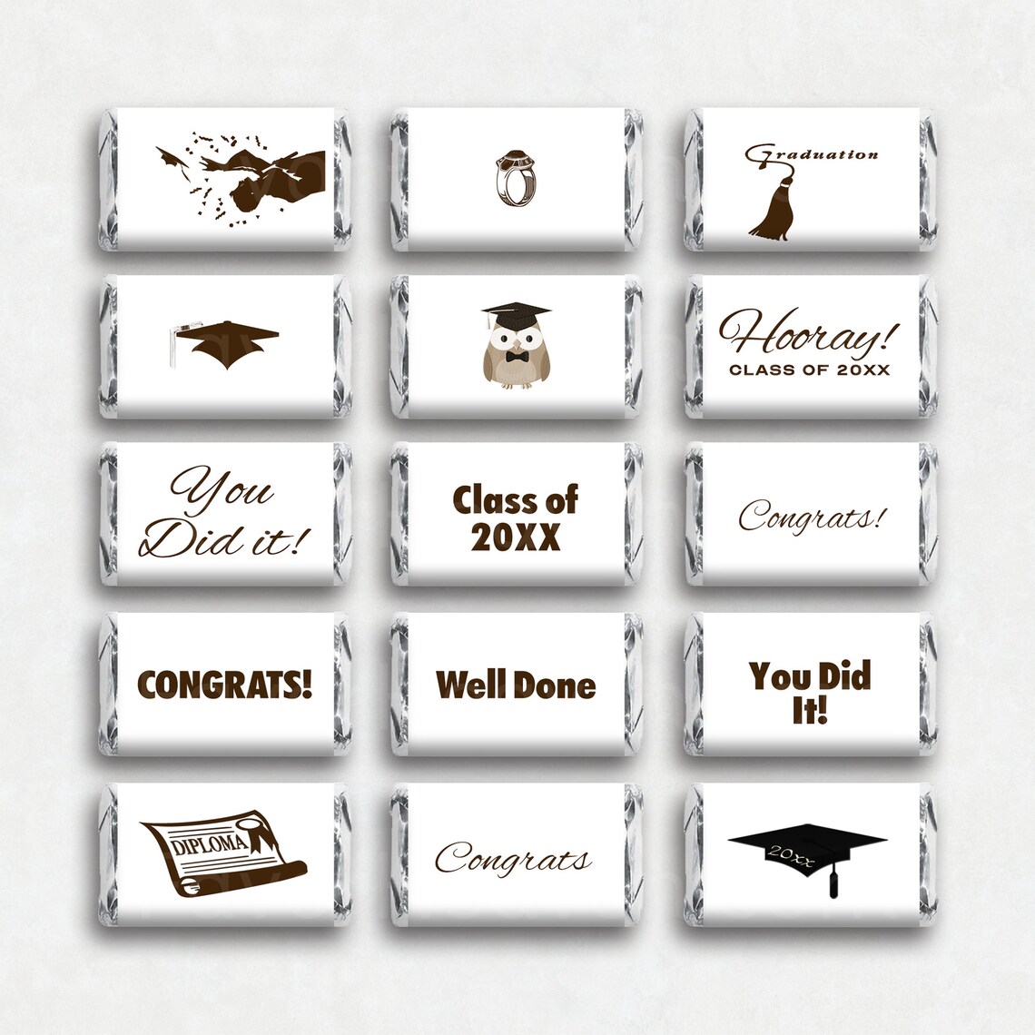 Instant Download Printable GRADUATE Miniature Chocolate Candy Bar ...