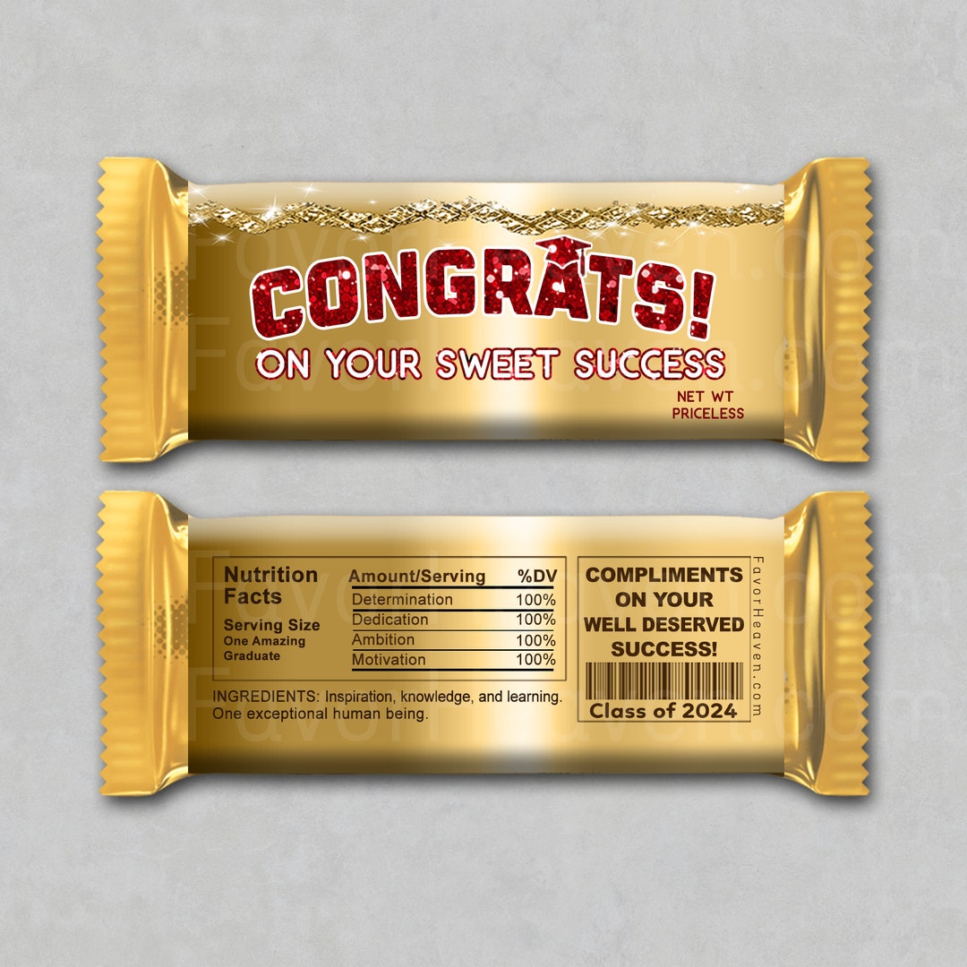 Instant Download Printable GRADUATE Candy Bar Wrapper Party Gift Favor ...