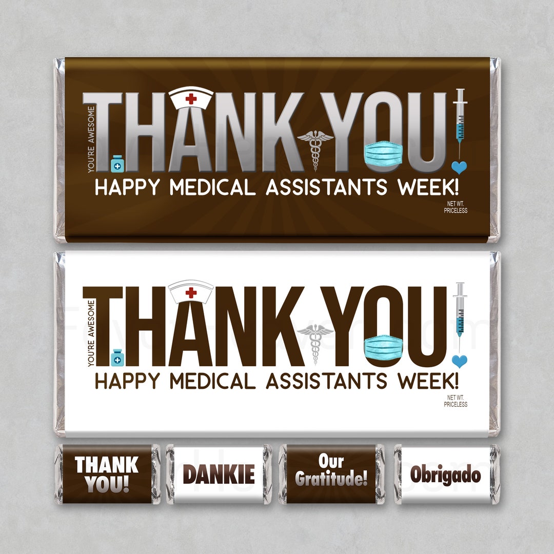 Medical Assistant Appreciation Bar Digital Download Candy Bar Wrapper ...