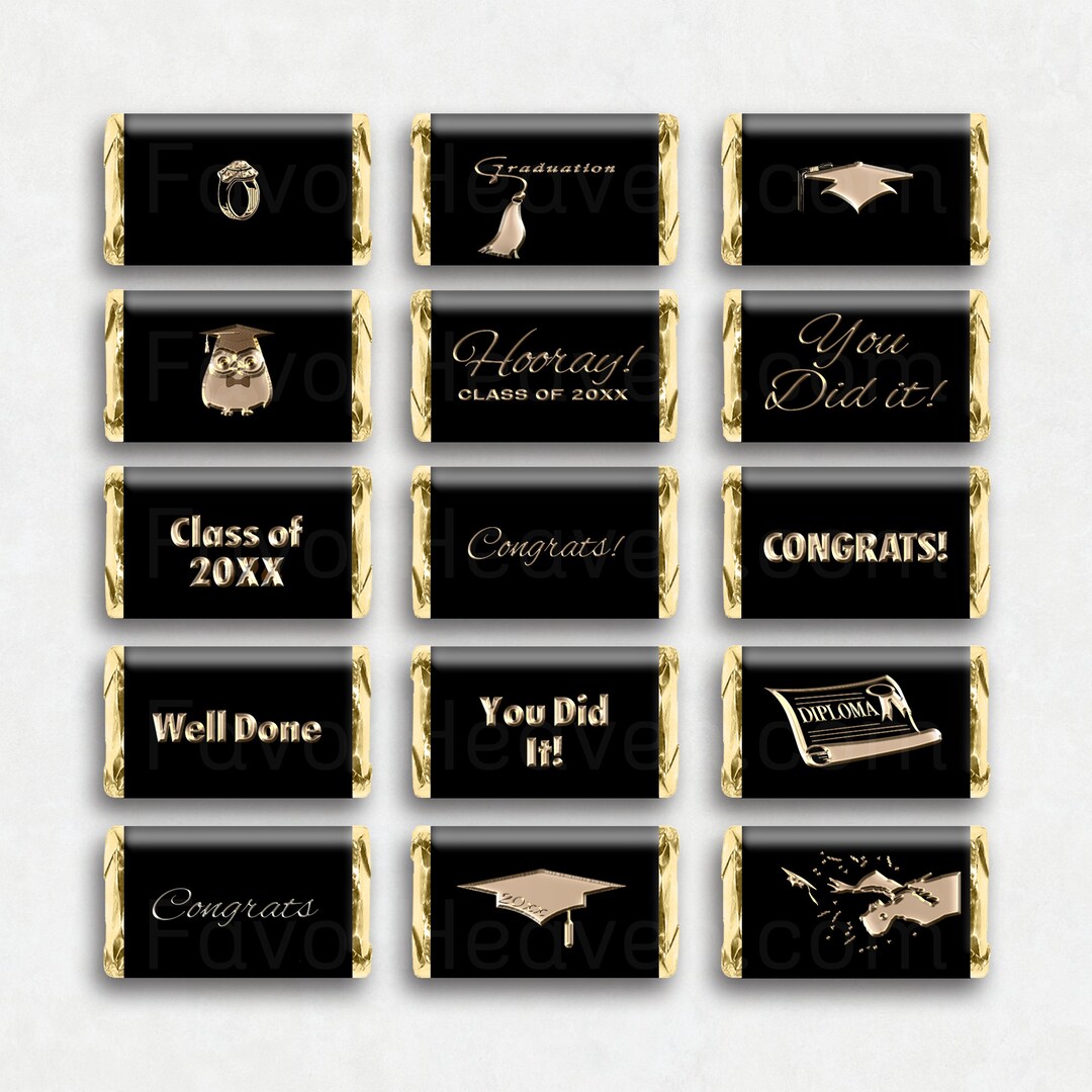 Instant Download Printable GRADUATE Miniature Chocolate Candy Bar ...
