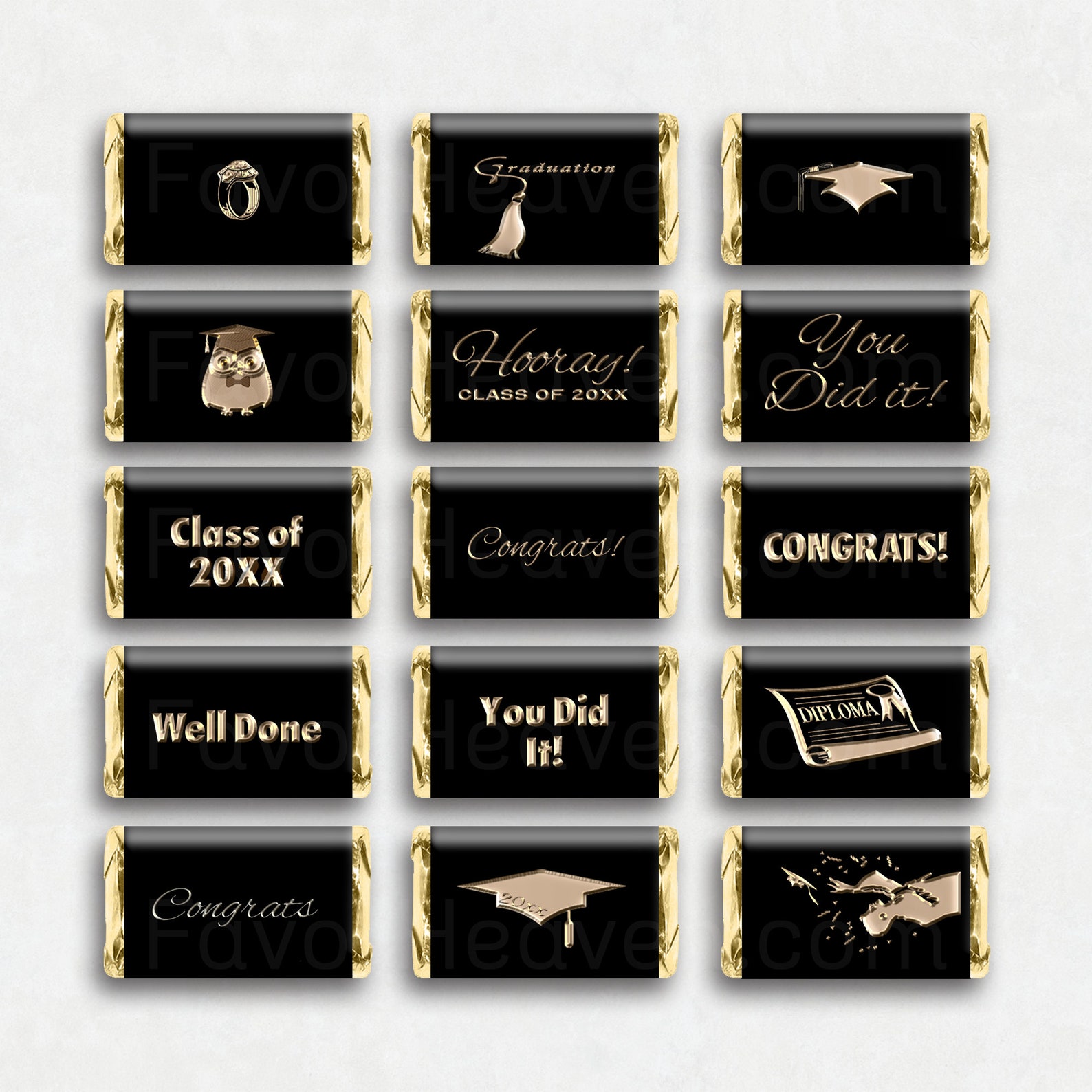 Instant Download Printable GRADUATE Miniature Chocolate Candy Bar ...