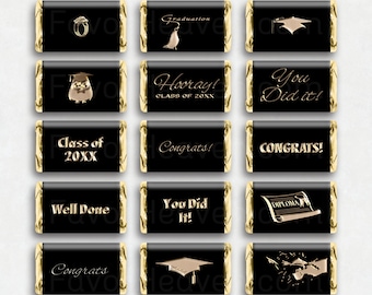 Instant Download Printable GRADUATE Miniature Chocolate Candy Bar ...