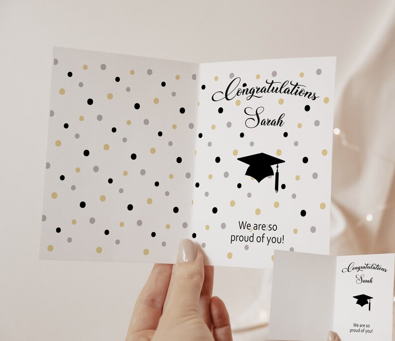 PRINTED Graduation 2024 Custom Portrait Card Personalized Graduation ...
