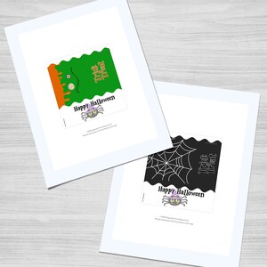 4 Digital Download Printable Halloween Chocolate Candy Bar Wrappers ...