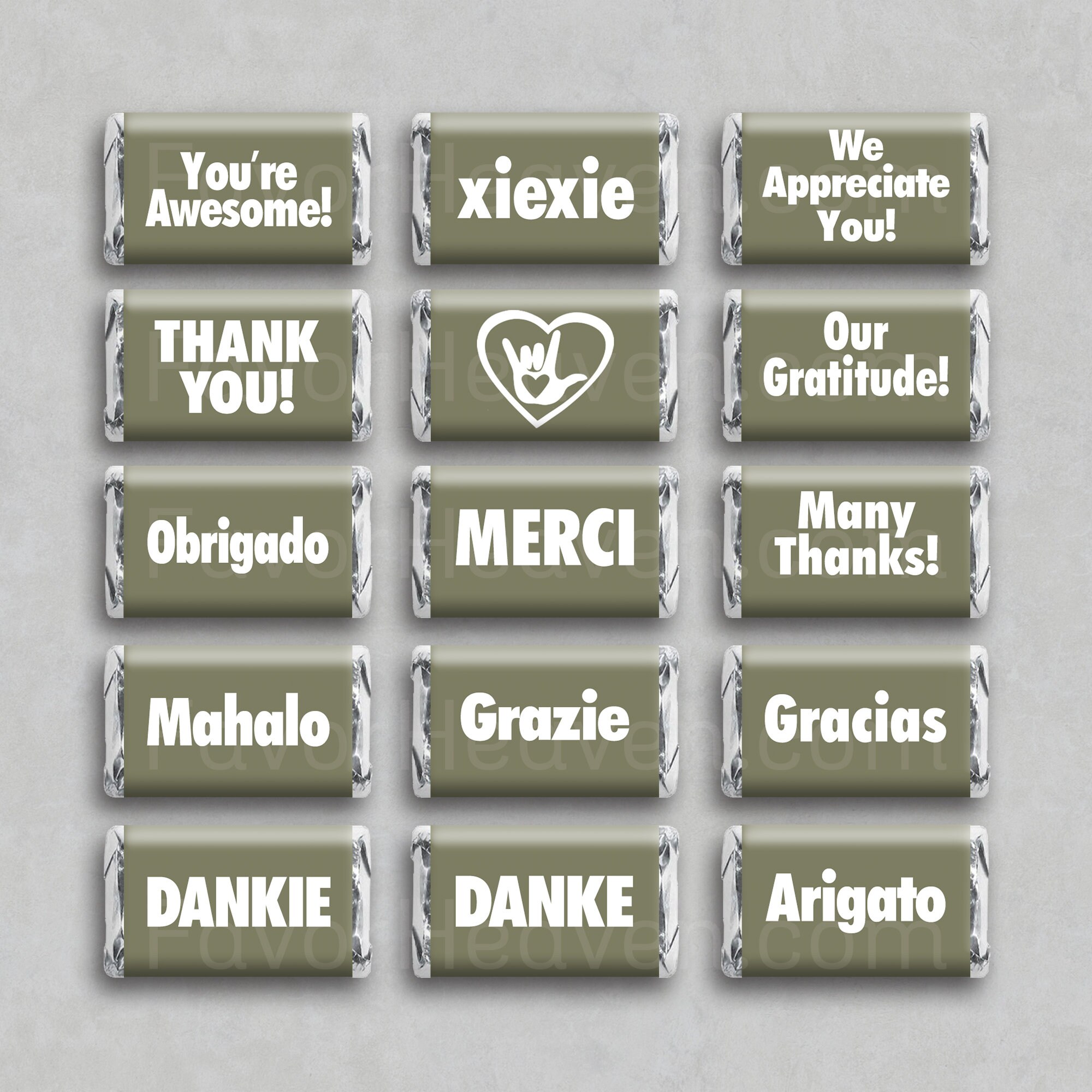 30 APPRECIATION THANK You Instant Download Printable Chocolate Candy ...