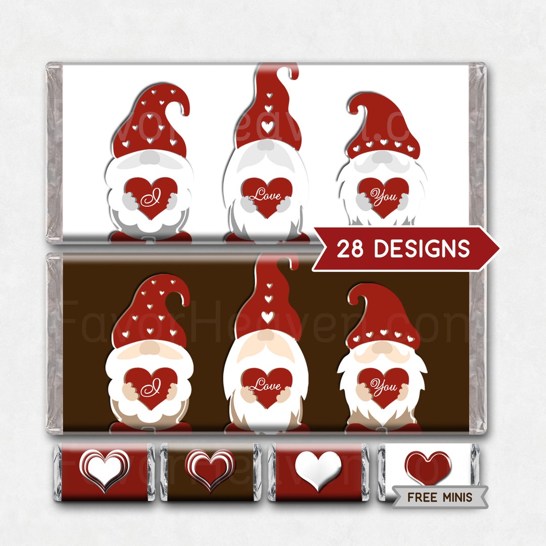 DIGITAL DOWNLOAD Printable Happy VALENTINE'S Day Chocolate Candy Bar ...