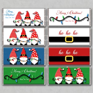 10 Digital Download Printable Christmas Gnomes Christmas Lights Red ...