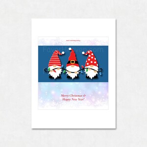 10 Digital Download Printable Christmas Gnomes Christmas Lights Red ...