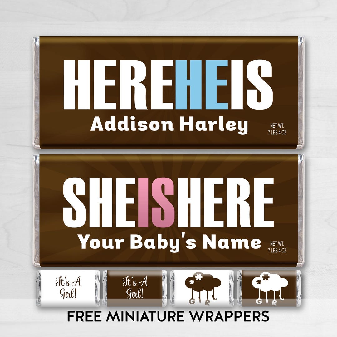 DIGITAL BIRTH Announcement | Custom Baby Announcement | Custom Candy ...