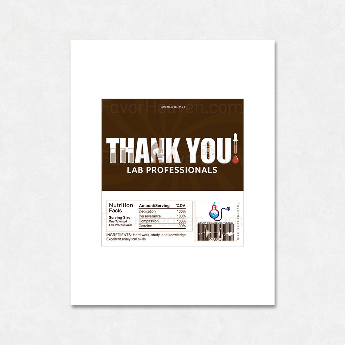 LAB PROFESSIONAL Lab Tech Lab Technician THANK You Instant - Etsy