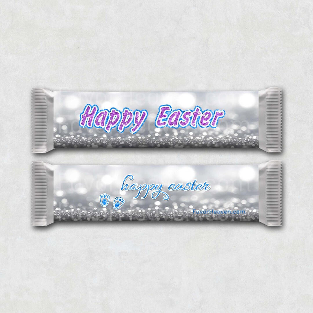 Instant Download Printable Easter Bunny Easter Eggs Chocolate Candy Bar ...