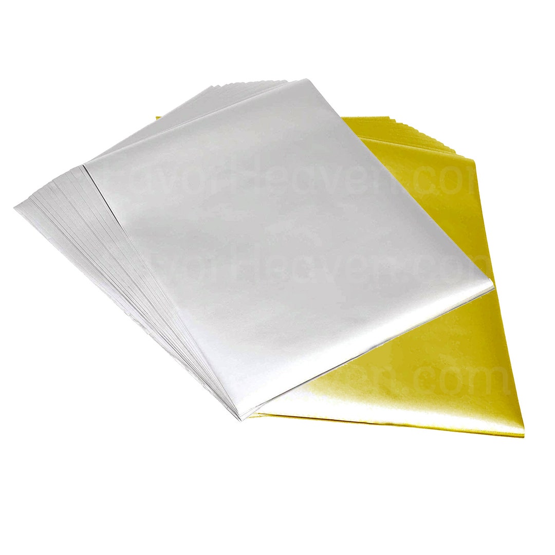 50 FOOD GRADE Shiny Candy Bar Wrapper Foils Silver or Gold Overwraps ...