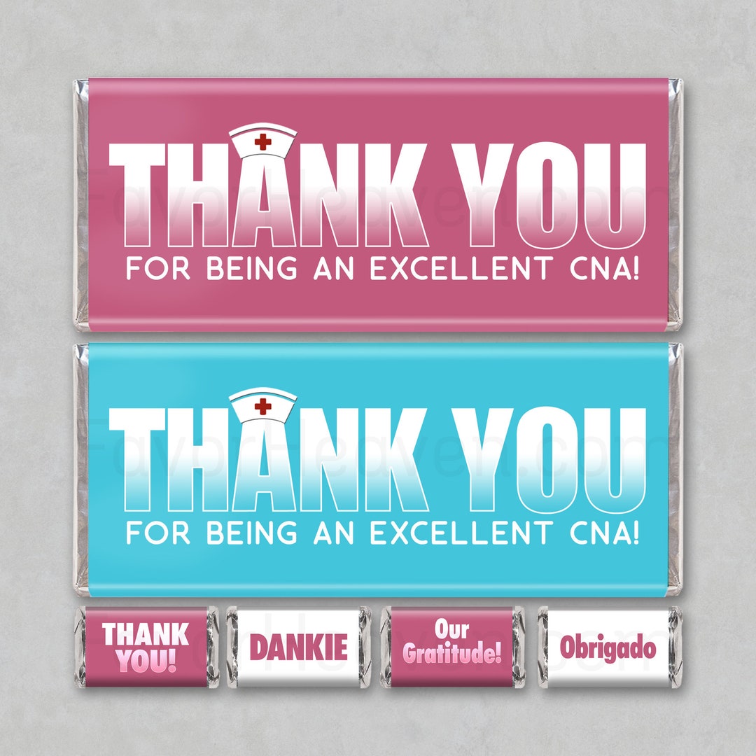 CNA Appreciation Thank You Digital Download Candy Bar Wrapper Free ...