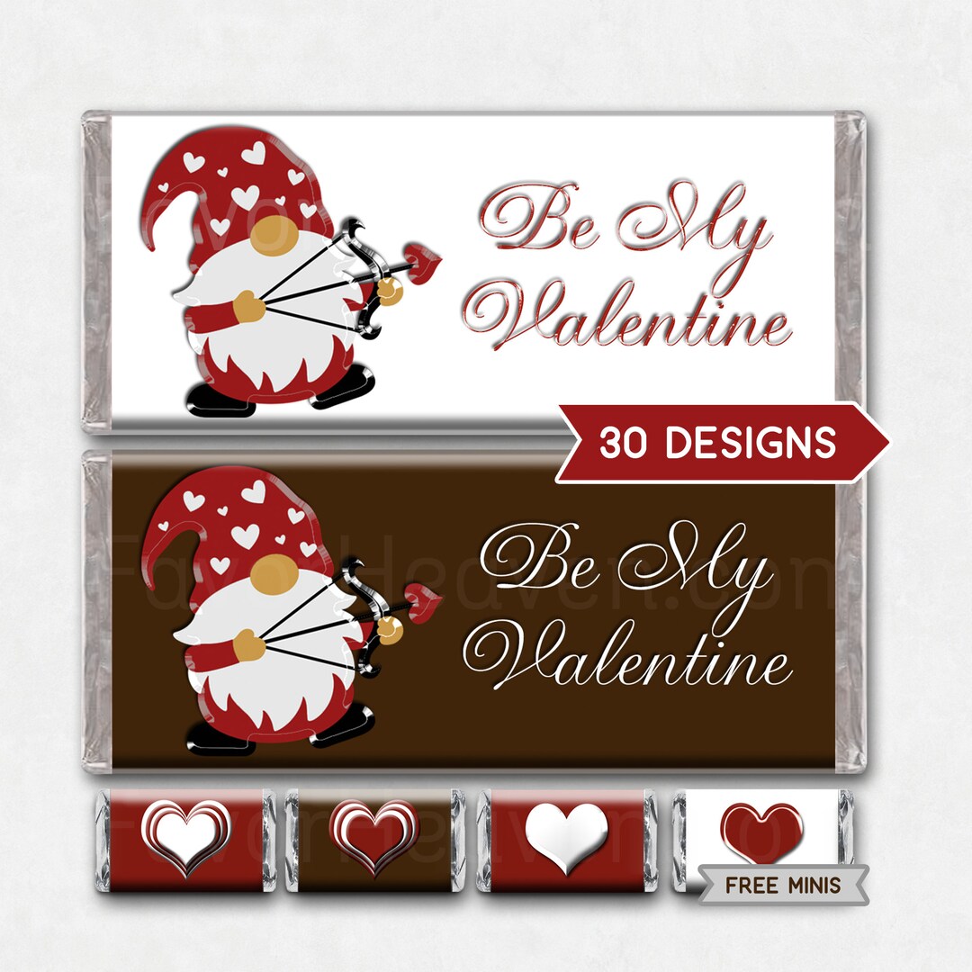 DIGITAL DOWNLOAD Printable Happy VALENTINE'S Day Chocolate Candy Bar ...
