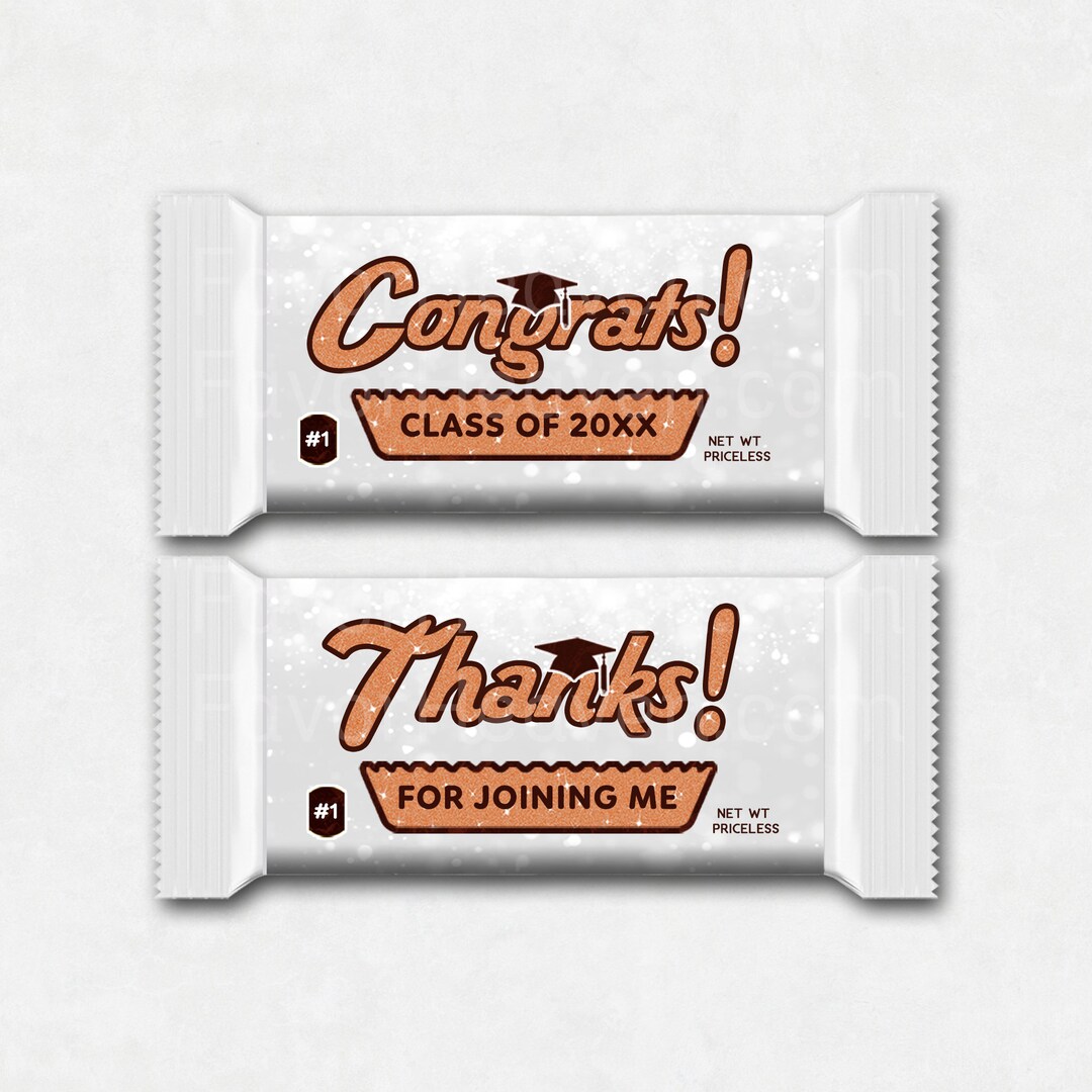 Instant Download Printable GRADUATE Candy Wrapper Party Gift Favor ...