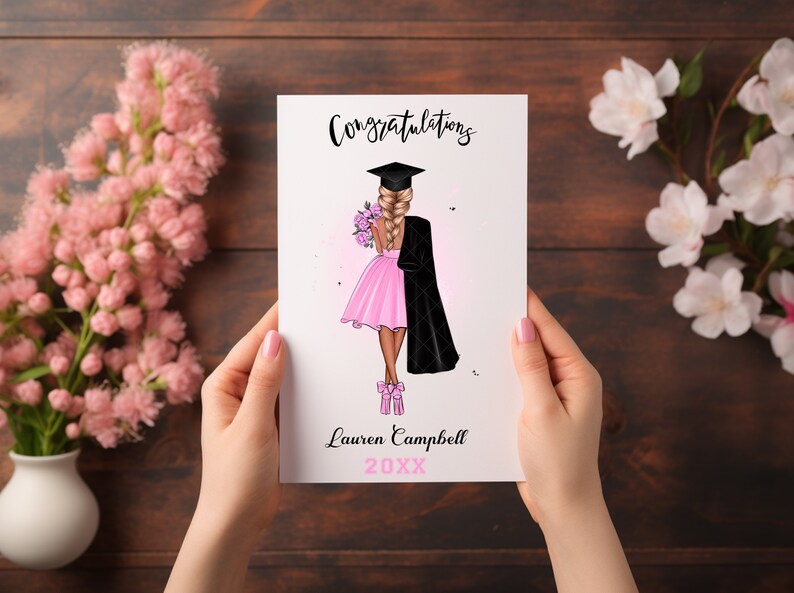 24 Custom Printed Graduation 2024 Portrait Cards With Matching ...