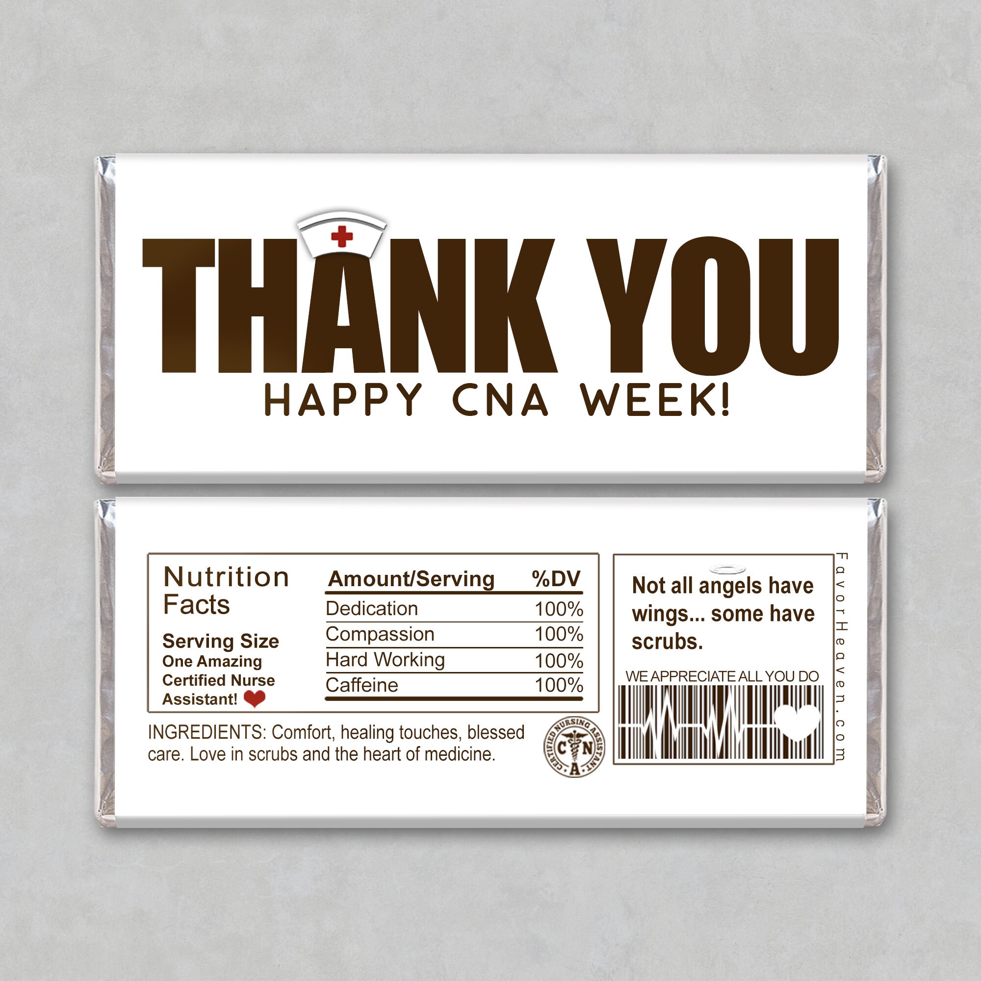 Happy CNA Appreciation Week Thank You Digital Download Candy Bar Wrapper Free Minis Thank You ...