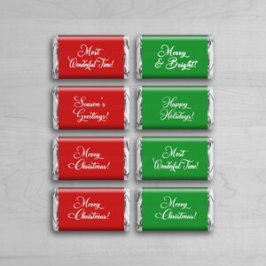 12 Digital Download Printable Christmas Gifts Red Green Blue Chocolate ...