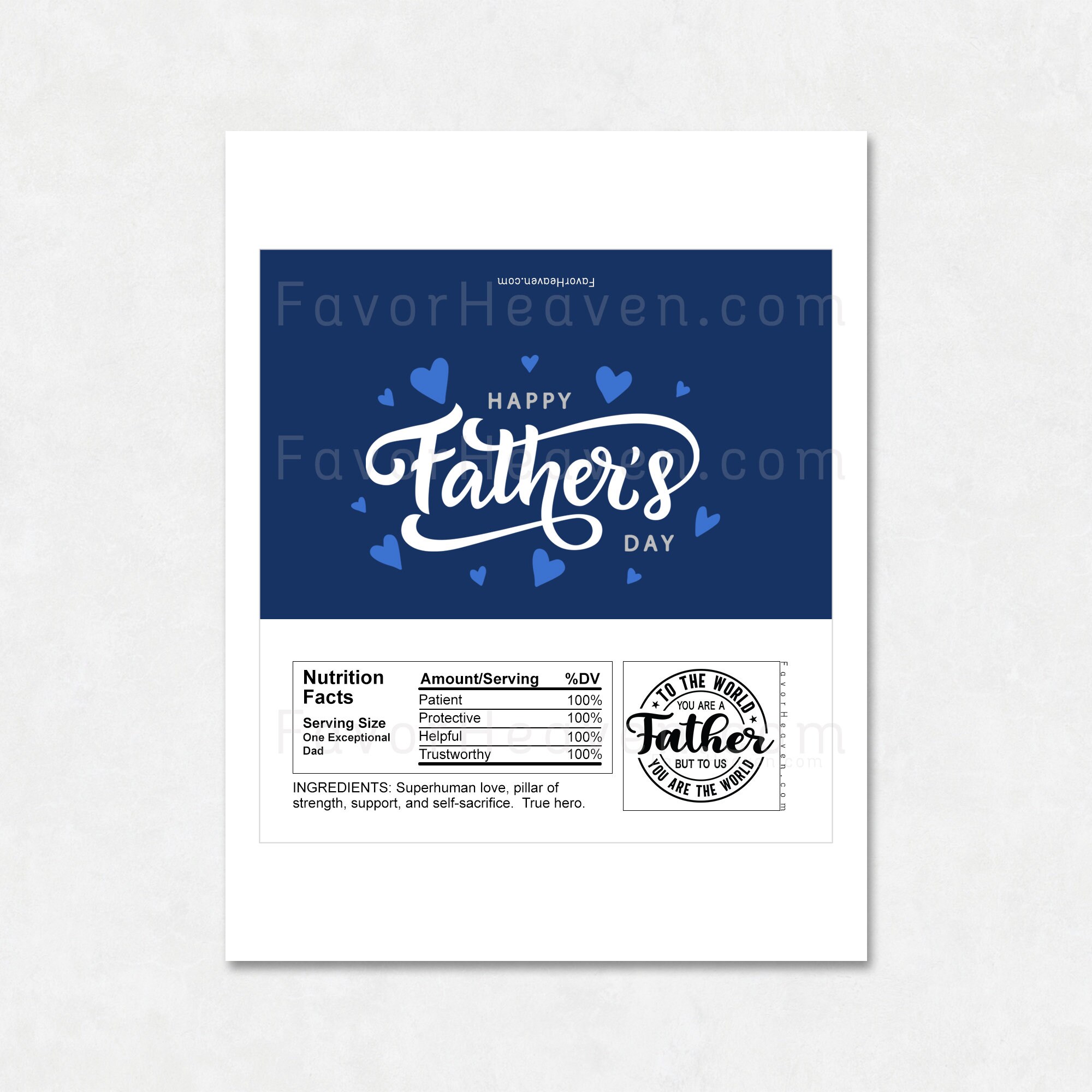 Instant Download Printable Happy Father's Day Chocolate Candy Bar ...