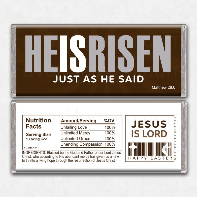 Instant Download Printable Easter Chocolate Candy Bar Wrappers ...