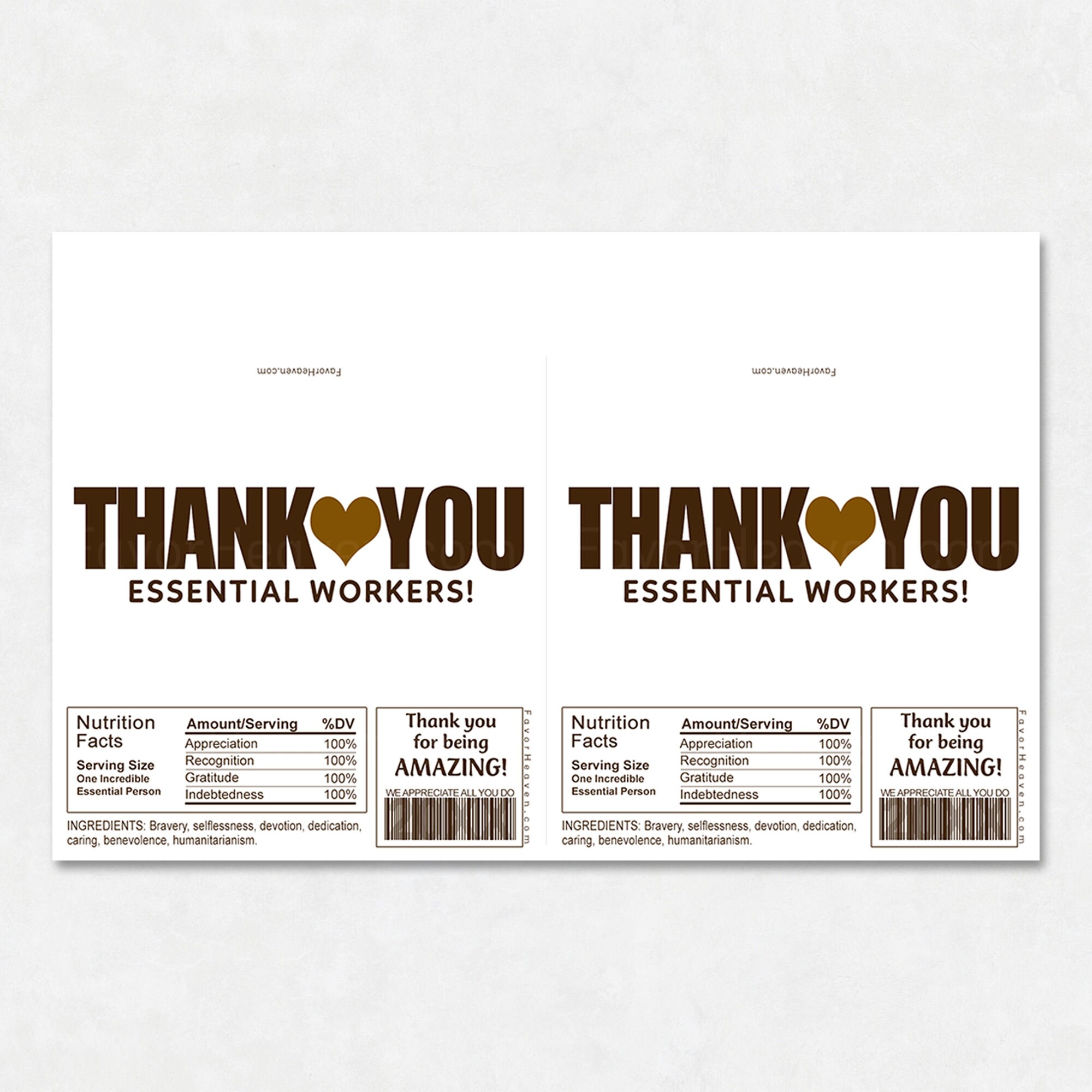 ESSENTIAL WORKER THANK You Appreciation Instant Download - Etsy
