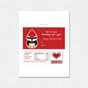 22 DIGITAL DOWNLOAD Printable Kids VALENTINE'S Day Chocolate Candy Bar ...