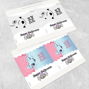 4 Digital Download Printable Halloween Chocolate Candy Bar Wrappers ...