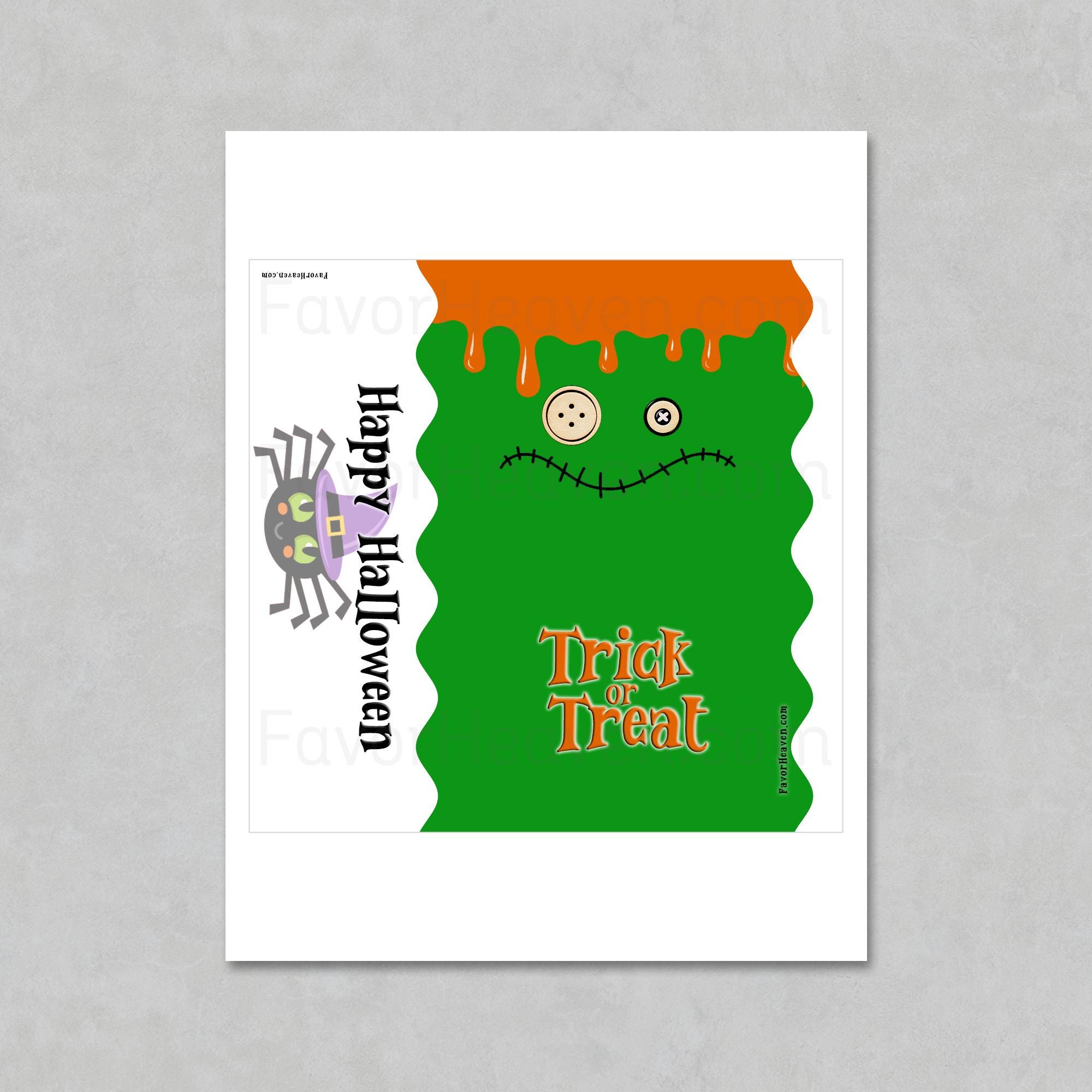 4 Digital Download Printable Halloween Chocolate Candy Bar Wrappers ...