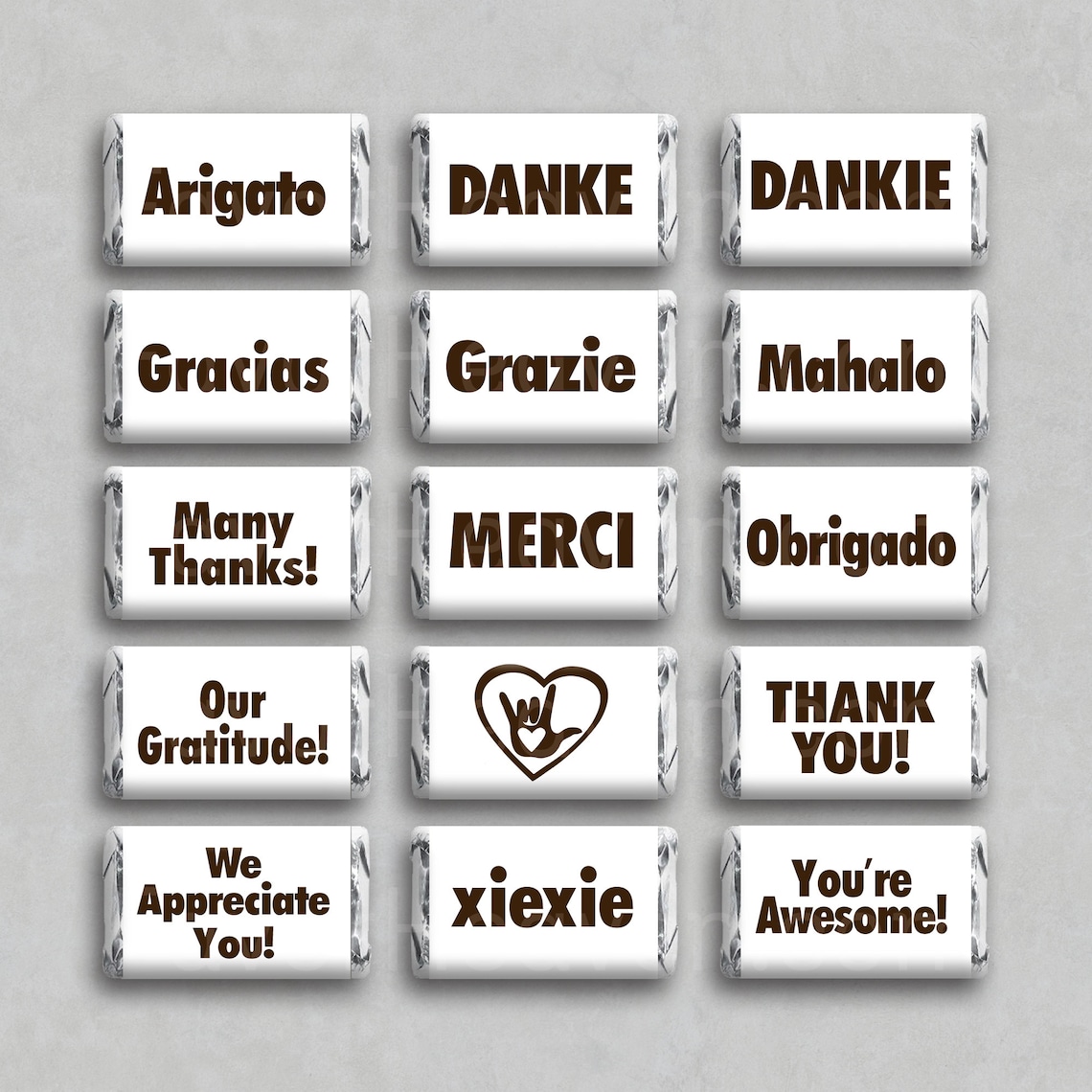 EMPLOYEE APPRECIATION THANK You Instant Download Printable Chocolate ...