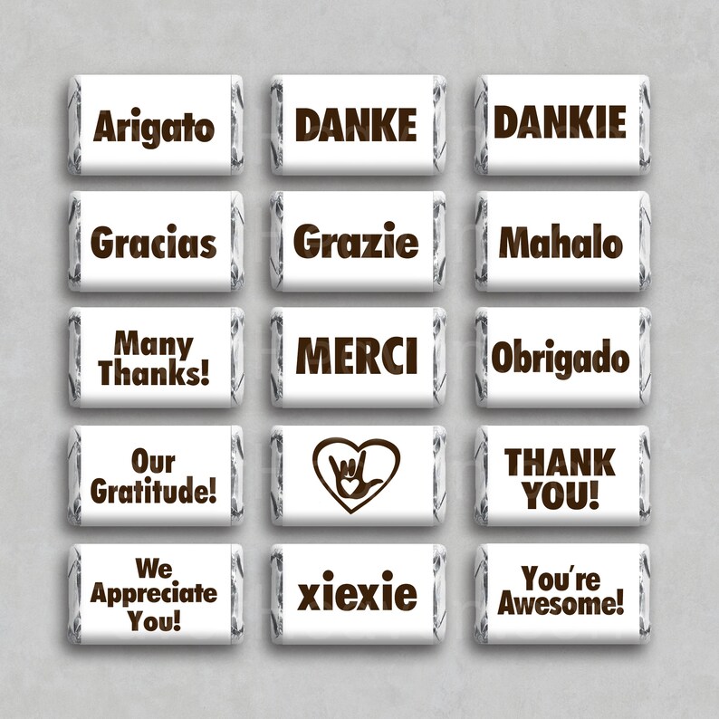 EMPLOYEE APPRECIATION THANK You Instant Download Printable Chocolate ...