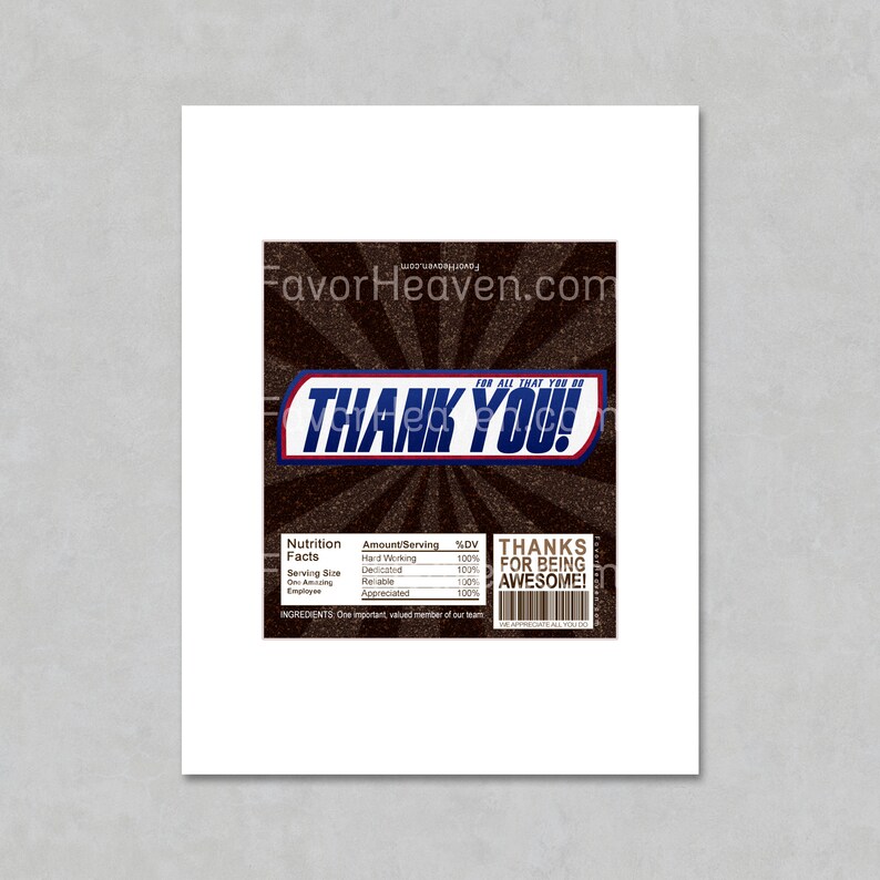 EMPLOYEE APPRECIATION Thank You for All That You Do Instant Download ...