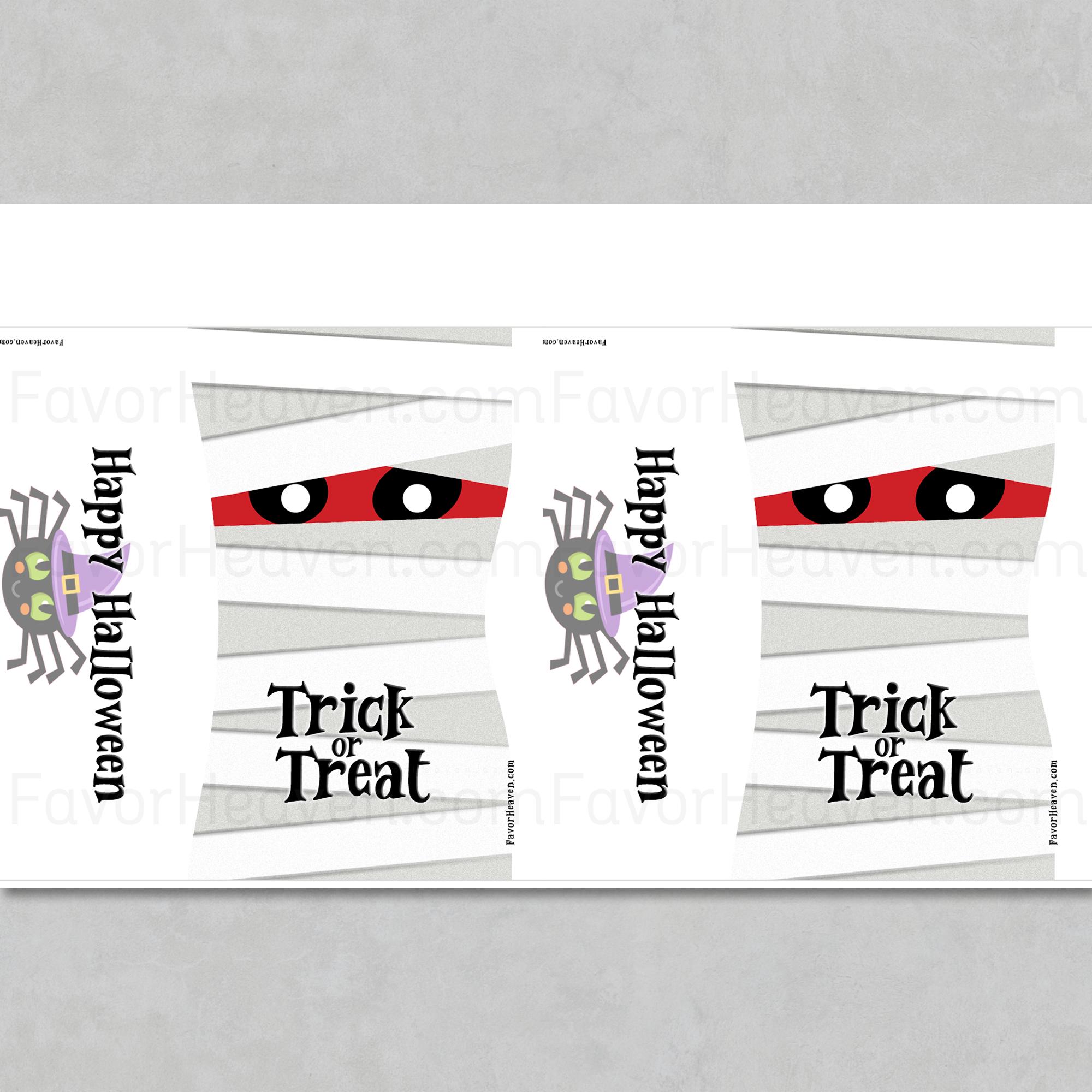 4 Digital Download Printable Halloween Chocolate Candy Bar Wrappers ...