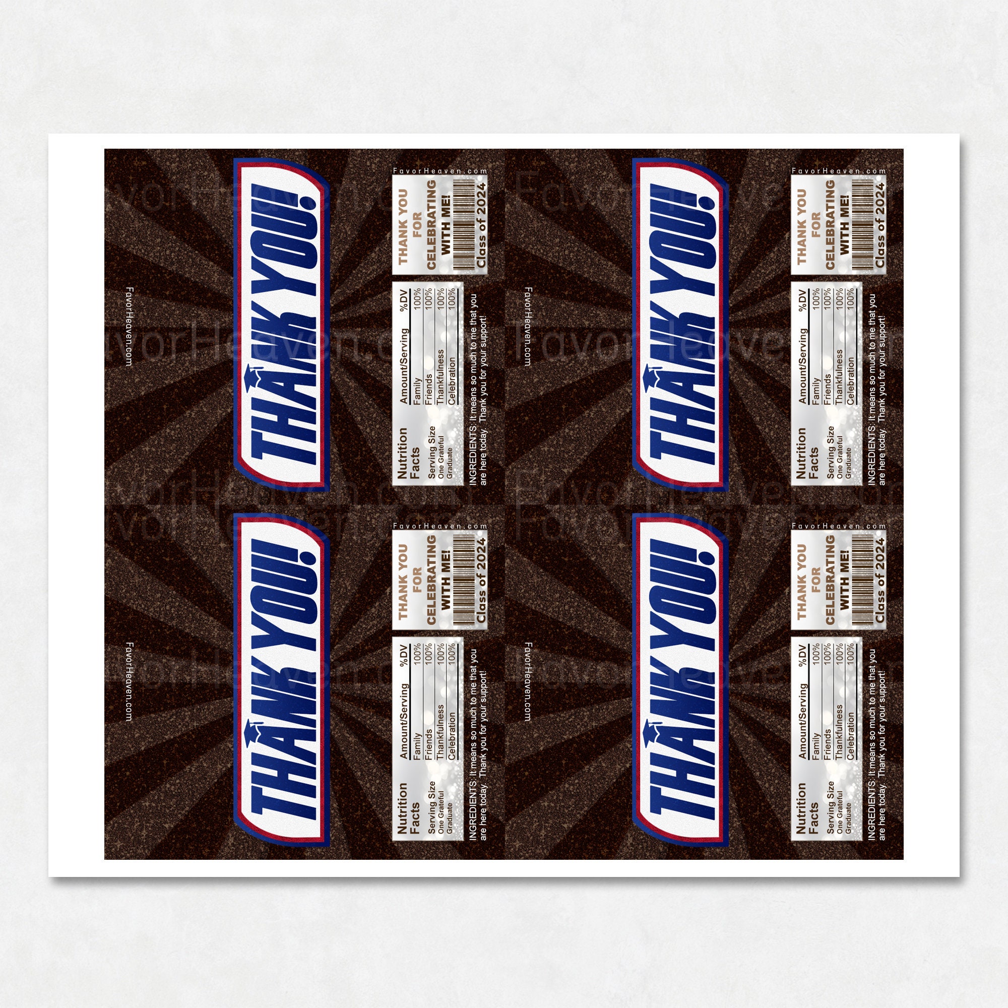 Instant Download Printable GRADUATE Candy Bar Wrapper Party Gift Favor ...