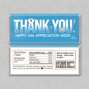 Happy CNA Appreciation Week Thank You Digital Download Candy Bar ...