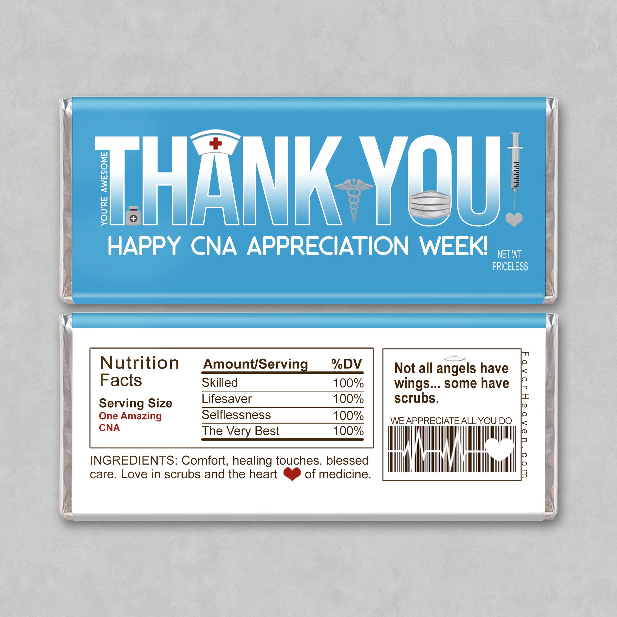 Happy CNA Appreciation Week Thank You Digital Download Candy Bar ...