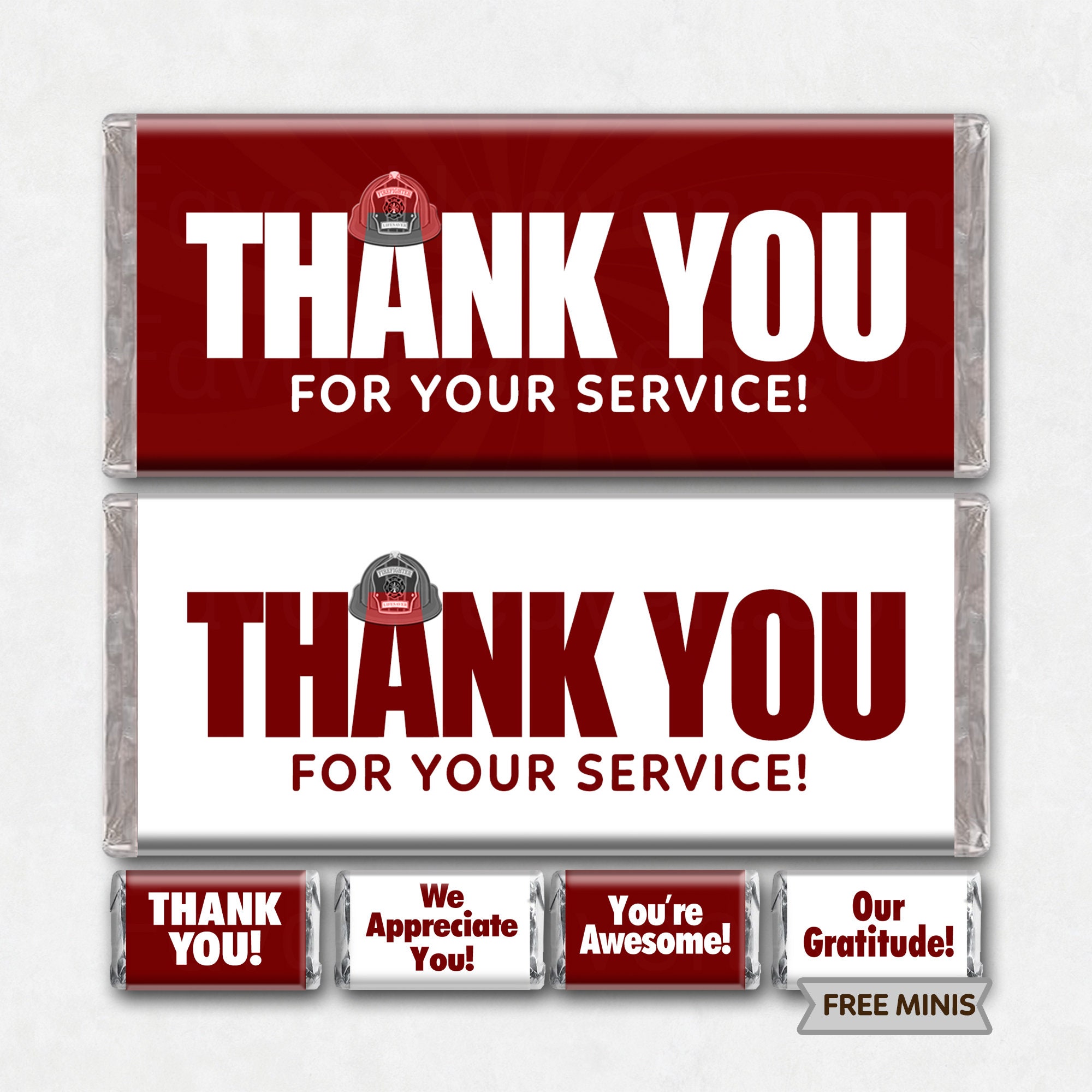 FIREFIGHTER THANK YOU Instant Download Printable Appreciation - Etsy