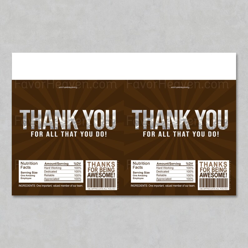 EMPLOYEE APPRECIATION Thank You for All That You Do Instant Download ...