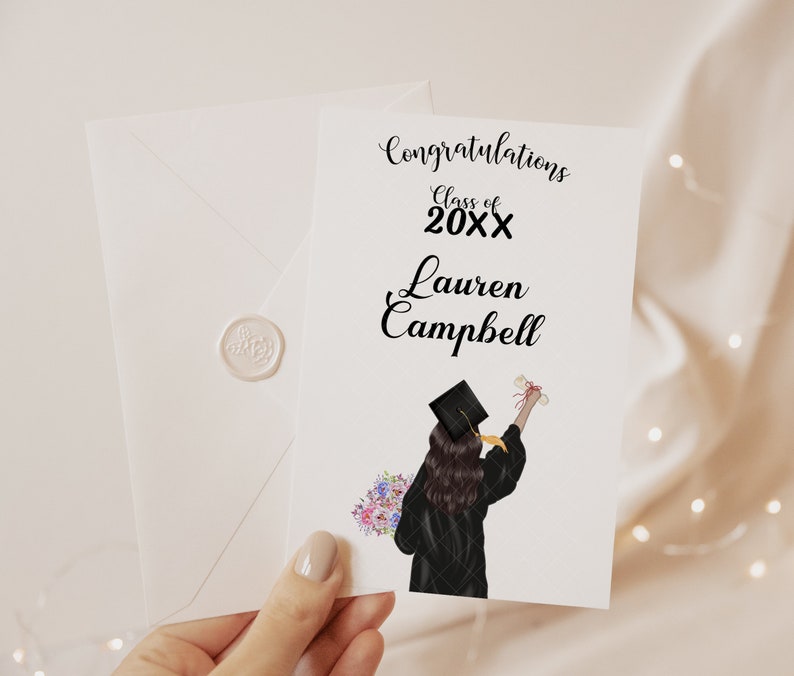 Graduation 2024 Custom Portrait Card Personalized Graduation Card ...