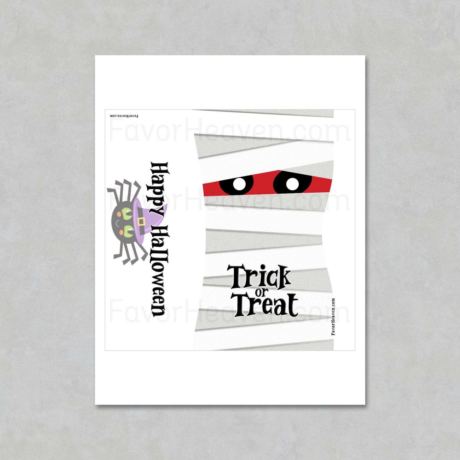 4 Digital Download Printable Halloween Chocolate Candy Bar Wrappers ...