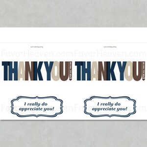 APPRECIATION THANK You Instant Download Printable Chocolate Candy Bar ...