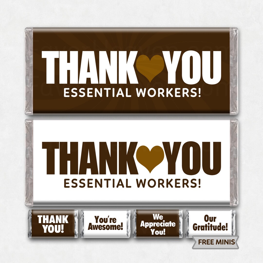 ESSENTIAL WORKER THANK You Appreciation Instant Download - Etsy